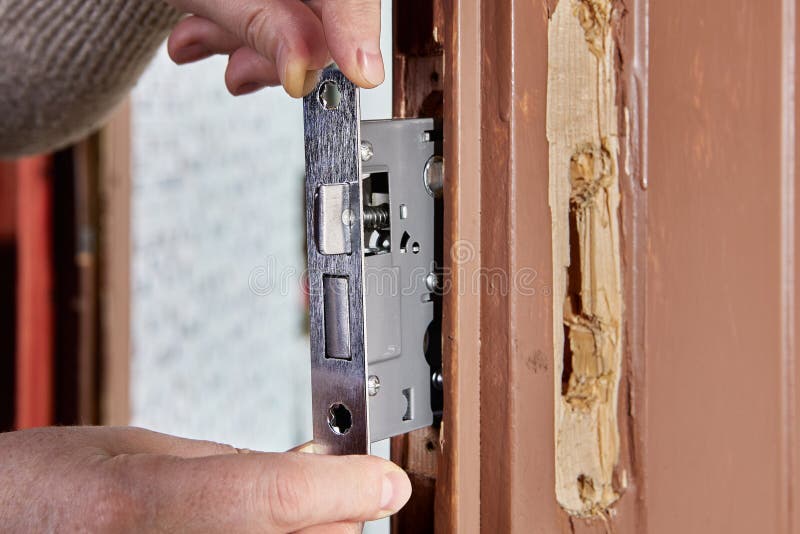 Internal Mechanism of Mortise Lock for Interior Door while Installation ...