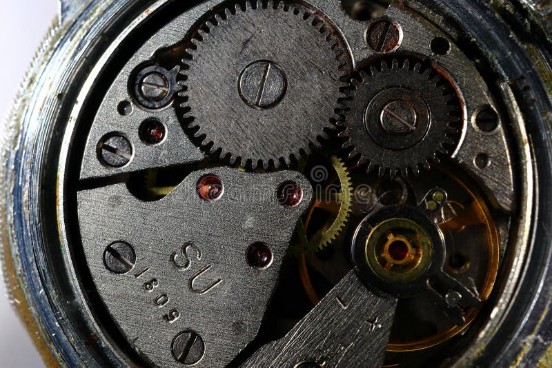 Internal Mechanism of Old Watches. a Close-up Shot Stock Photo - Image ...
