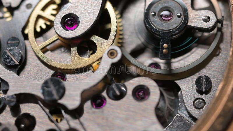Internal Mechanism of a Watch Stock Video - Video of detail, closeup ...