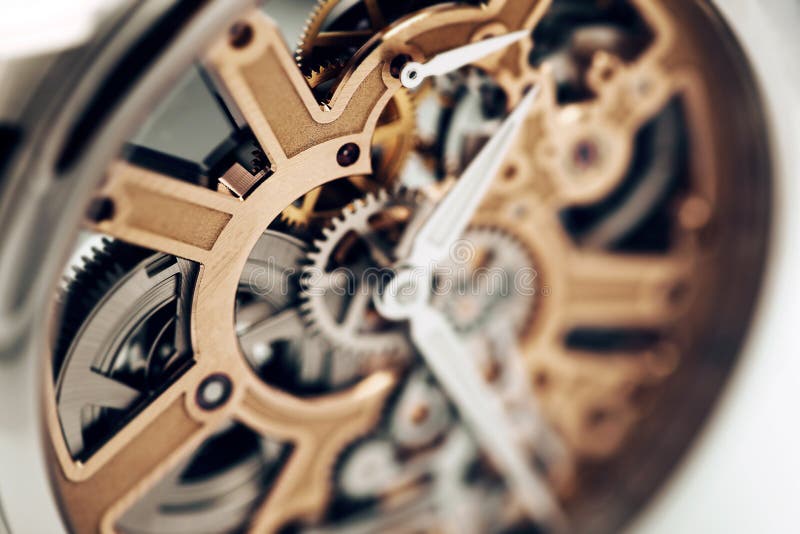 Internal Mechanism of Wristwatch Stock Image - Image of internal, wheel ...
