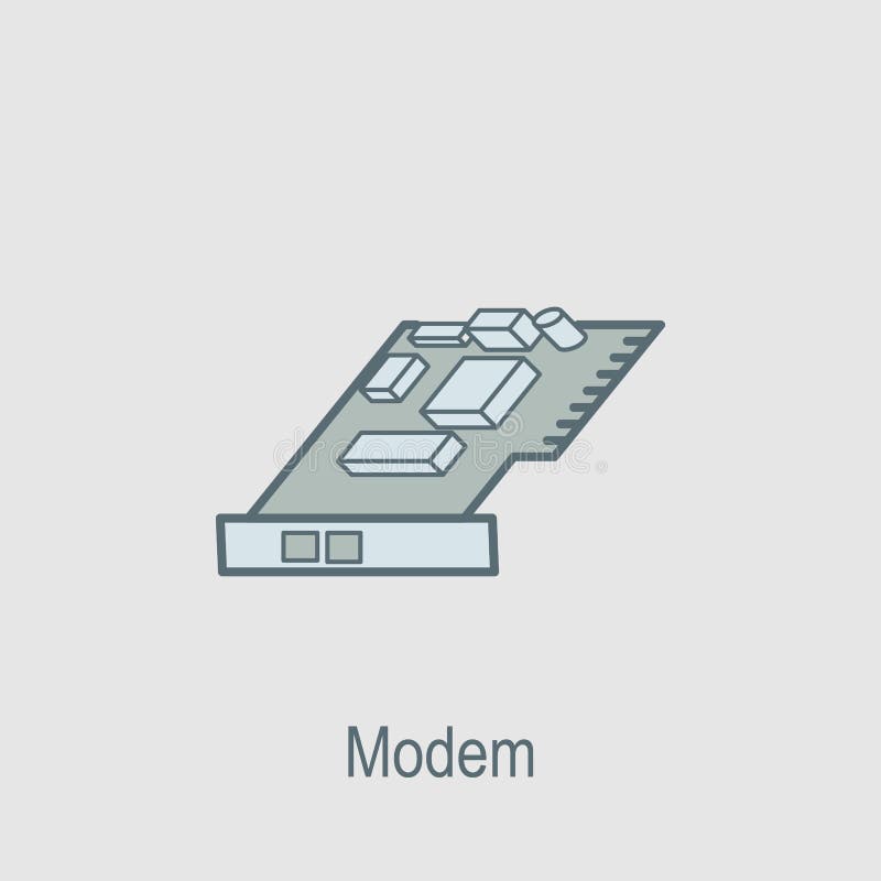 PCI modem internal stock illustration. Illustration of clip - 441927