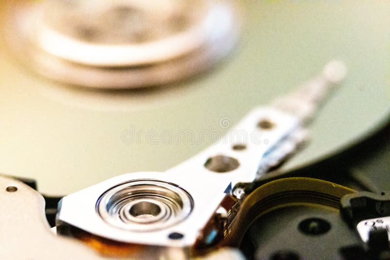 Internal Moving Parts and Electronics of a Typical Disc Hard Drive ...