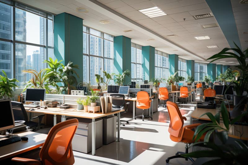 Internal Office Environment of a Business Company AI Generated Stock ...