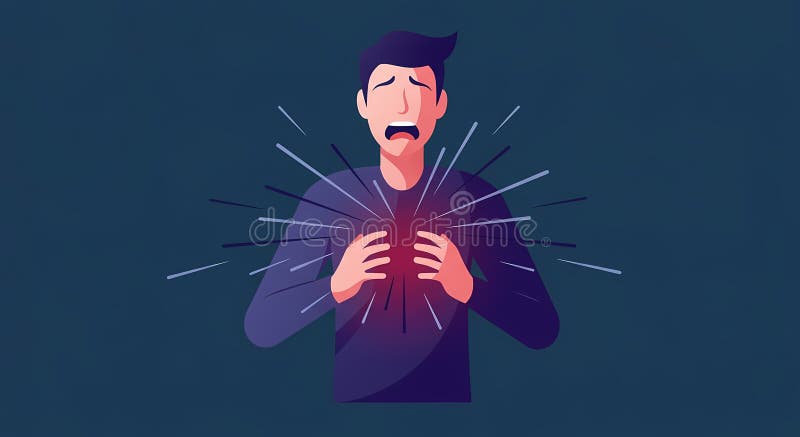 Internal Panic Illustration with Radiating Lines and Blurred Outline Stock Illustration ...