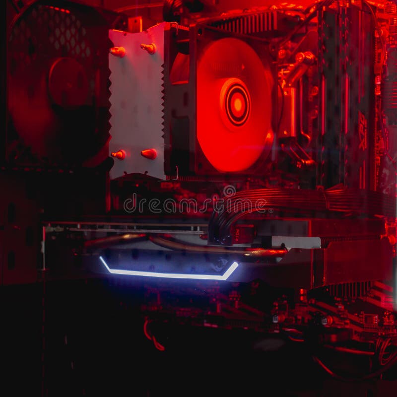 Internal Parts of the Computer System Unit: Cooler, Hard Disk ...