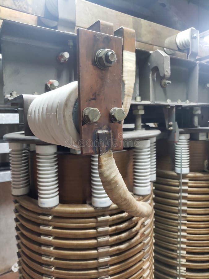 Internal Parts of Three Phase Distribution Transformer Stock Photo ...