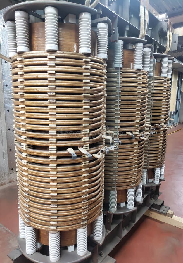 Internal Parts of Three Phase Distribution Transformer Stock Photo ...