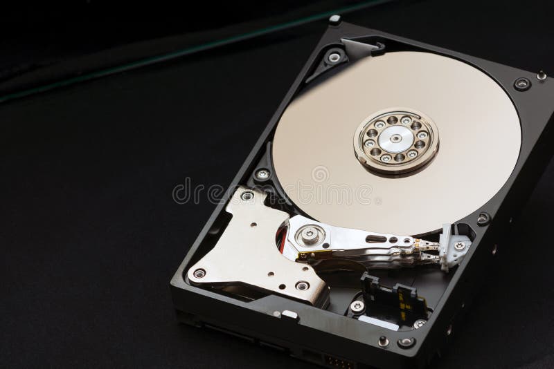 Internal Parts of the Hard Drive. HDD. Computer Memory. Modern ...