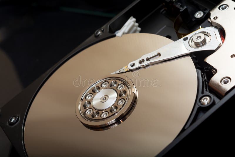 Internal Parts of the Hard Drive. HDD. Computer Memory. Modern ...