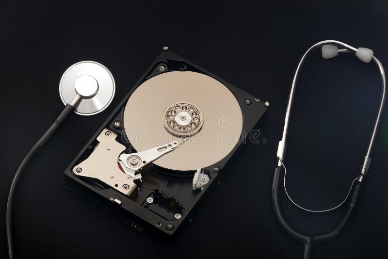 Internal Parts of the Hard Drive. HDD. Computer Memory. Modern ...