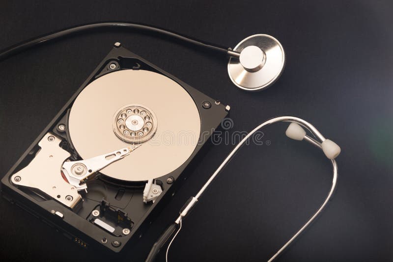 Internal Parts of the Hard Drive. HDD. Computer Memory. Modern ...