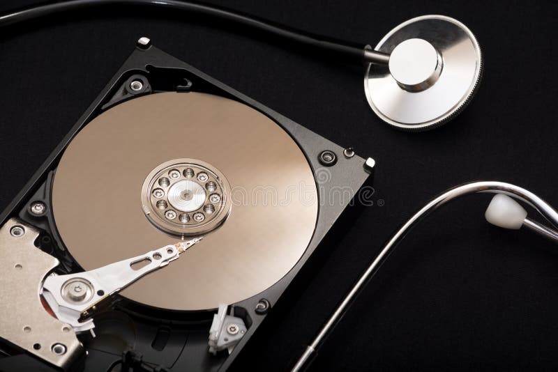 Internal Parts of the Hard Drive. HDD. Computer Memory. Modern ...