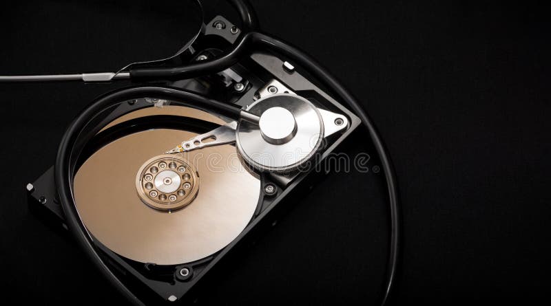 Internal Parts of the Hard Drive. HDD. Computer Memory. Modern ...