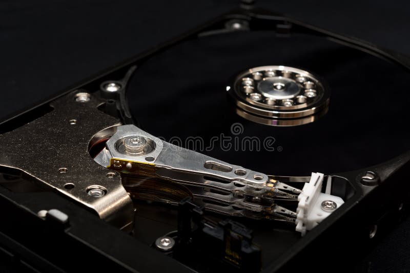 Internal Parts of the Hard Drive. HDD. Computer Memory. Modern ...