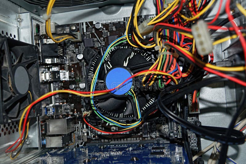 The Internal Parts of the PC System Unit Stock Photo - Image of ...