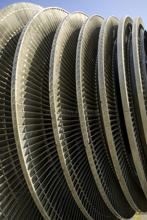 Rotor of a steam turbine stock photo. Image of hydrothermal - 34127792