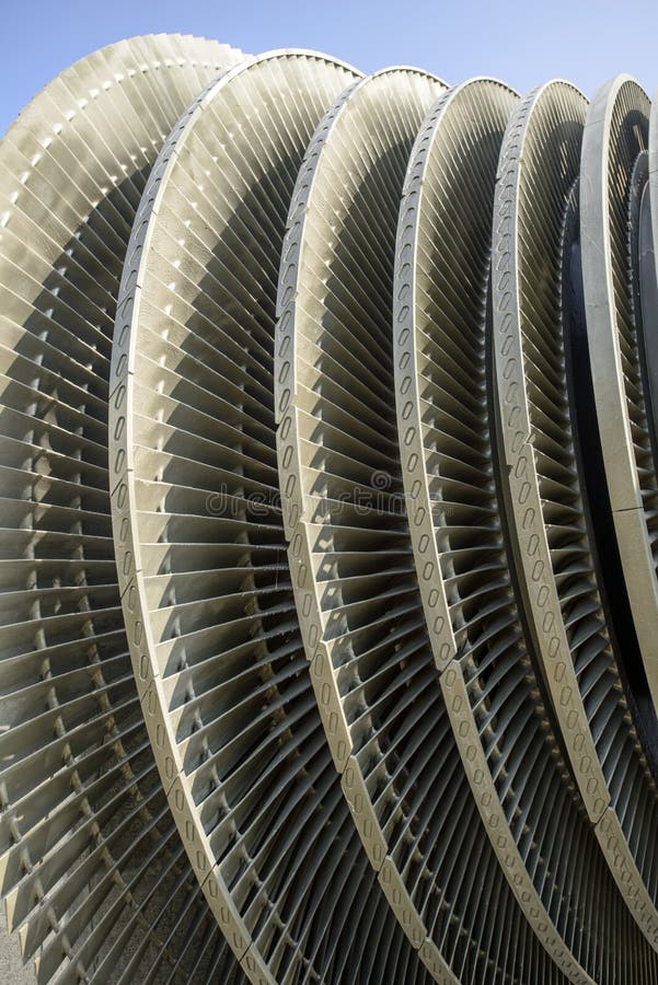 Rotor of a steam turbine stock photo. Image of manufacture - 33606922