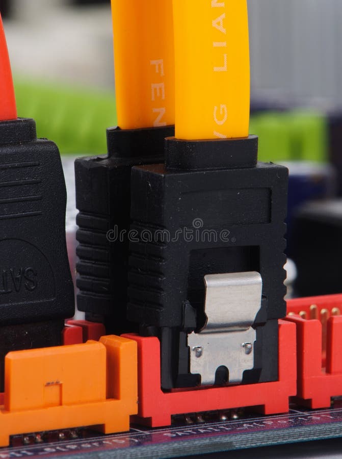 Internal SATA stock photo. Image of connected, motherboard - 23465358