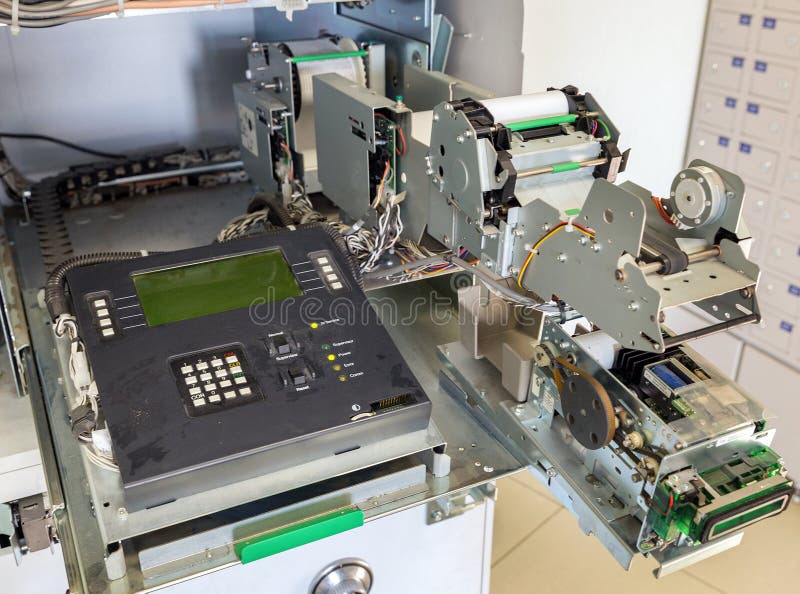 Internal Structure of the ATM Stock Photo - Image of service, mechanism ...