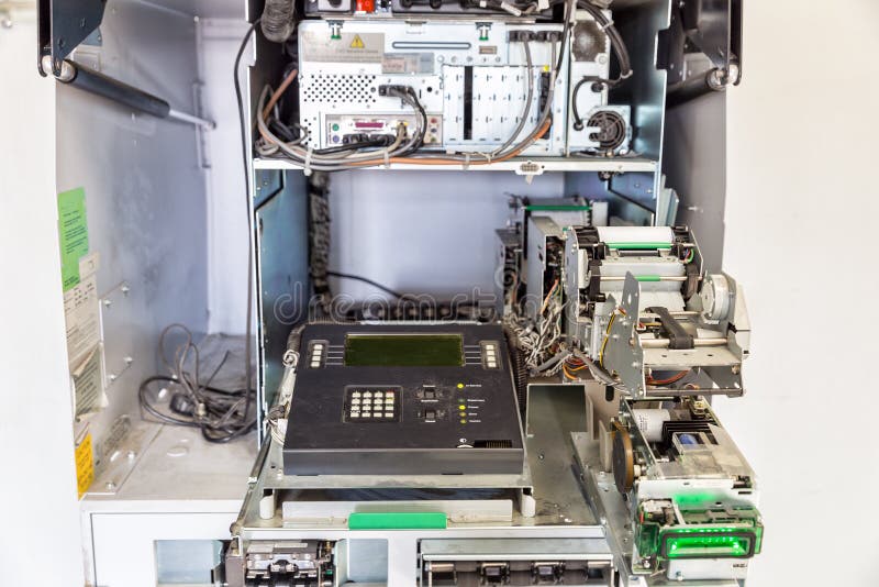Internal Structure of ATM. the Control Panel Stock Photo - Image of ...