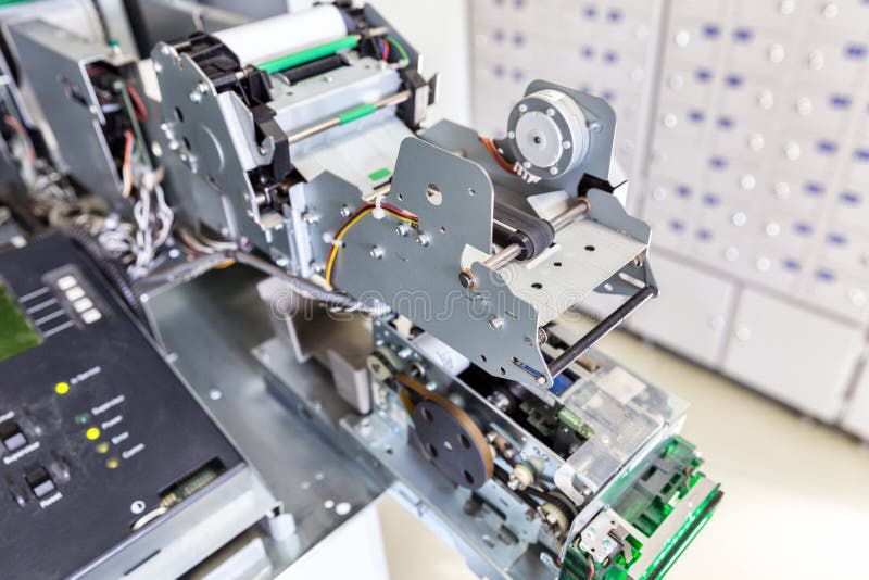 Internal Structure of ATM. Receipt Printer Stock Photo - Image of ...