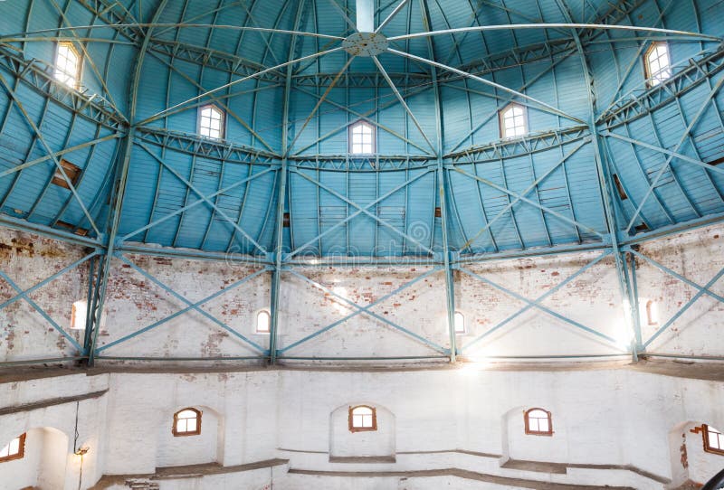 The Internal Structure of Dome in Old Tower. Stock Image - Image of ...
