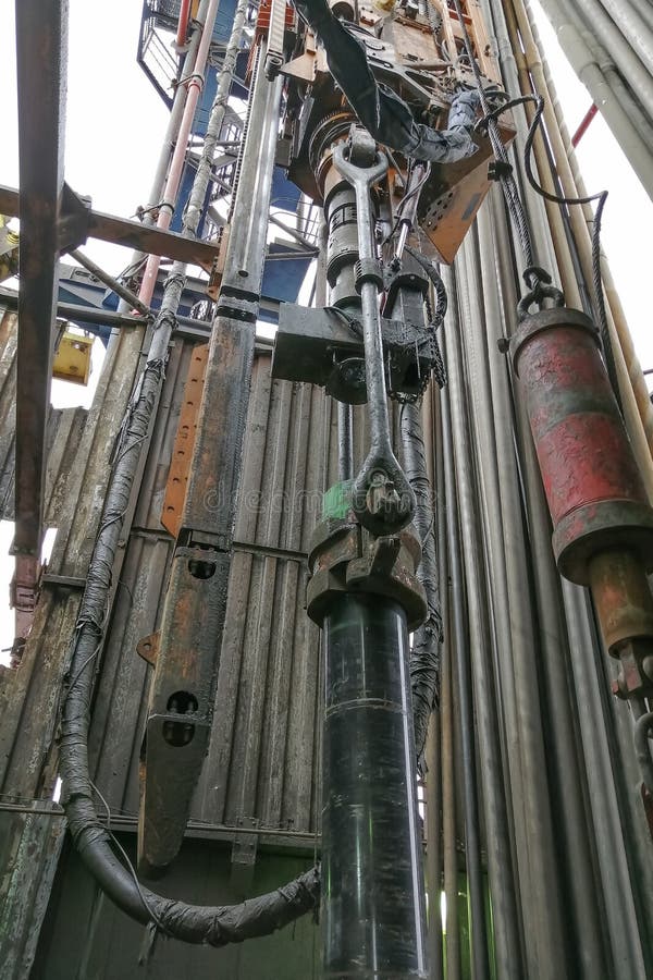 Equipment and Tools Inside the Rig. Stock Image - Image of pipes ...