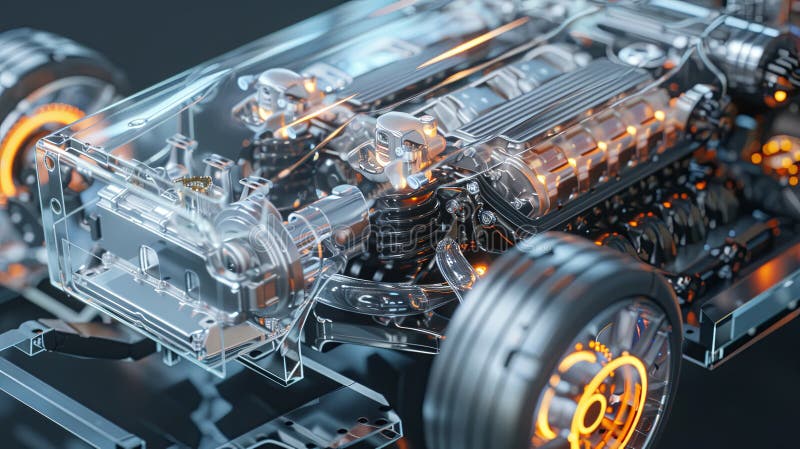 Internal Structure of an Electric Car Engine Revealed in Cutaway View ...