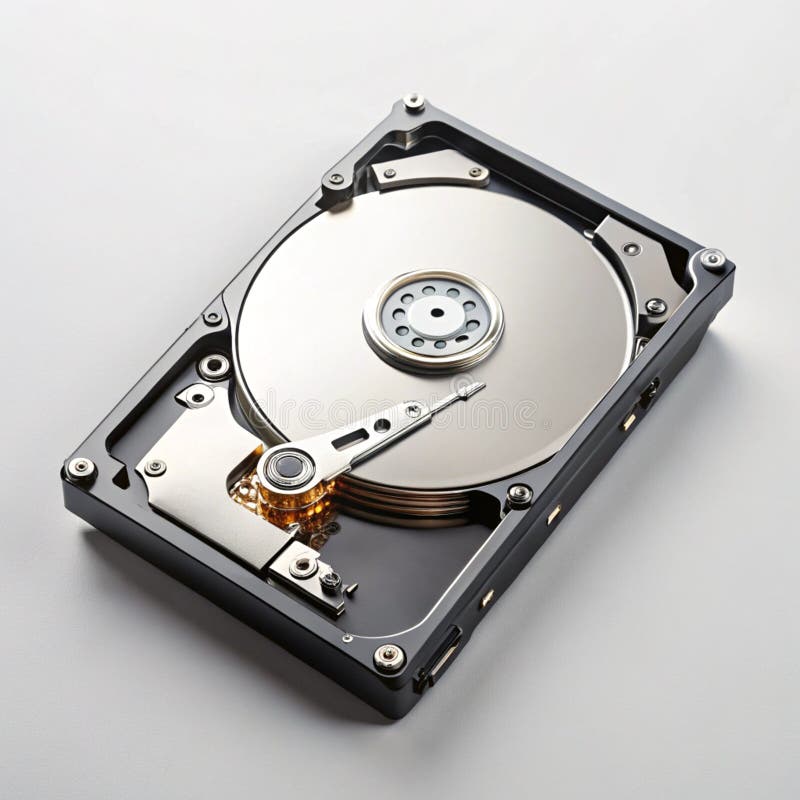 Internal Structure of Hard Disk Drive with Detailed Metallic Components ...