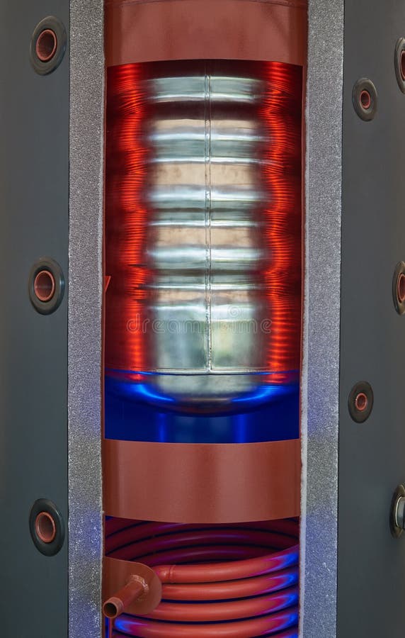 The Internal Structure of the Heat Tank for Heating Systems Stock Photo ...