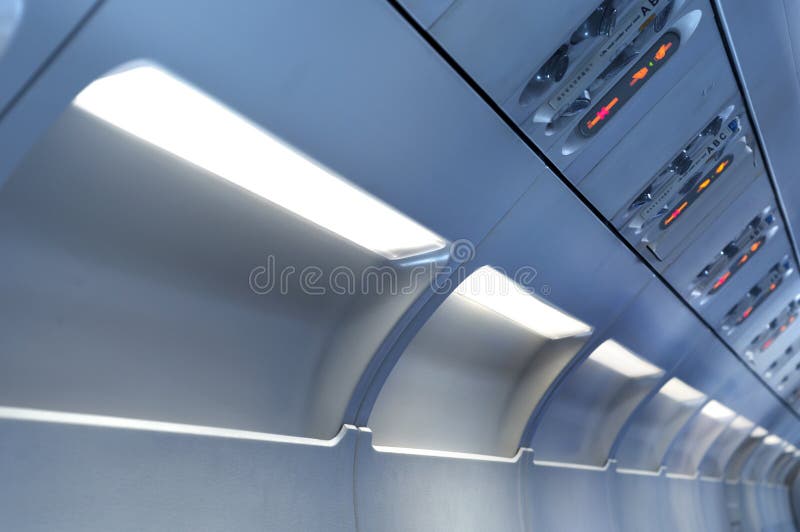 The Internal Structure of Large Commercial Aircraft Stock Image - Image ...