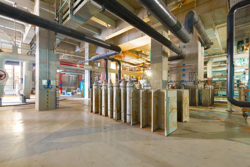 Structure of Large Thermal Power Plant Stock Image - Image of facility ...