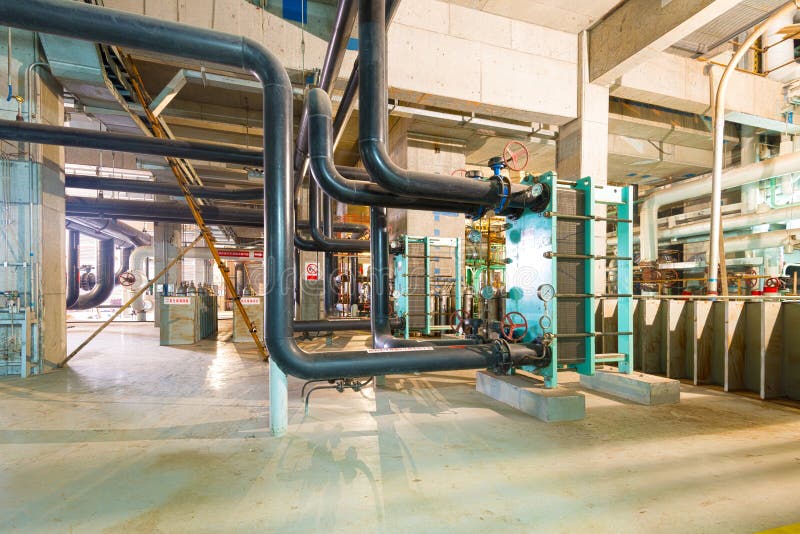 Structure of Large Thermal Power Plant Stock Image - Image of iron ...