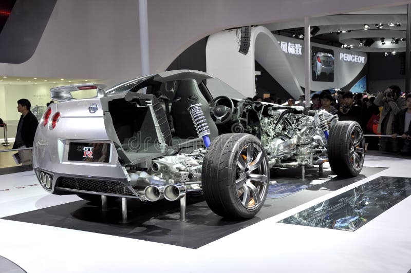 The Internal Structure of Nissan GTR Editorial Stock Photo - Image of ...