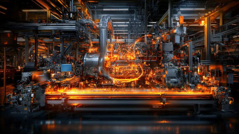 Internal Supply Chain Dynamics Showcase Industrial Setting Infographic ...