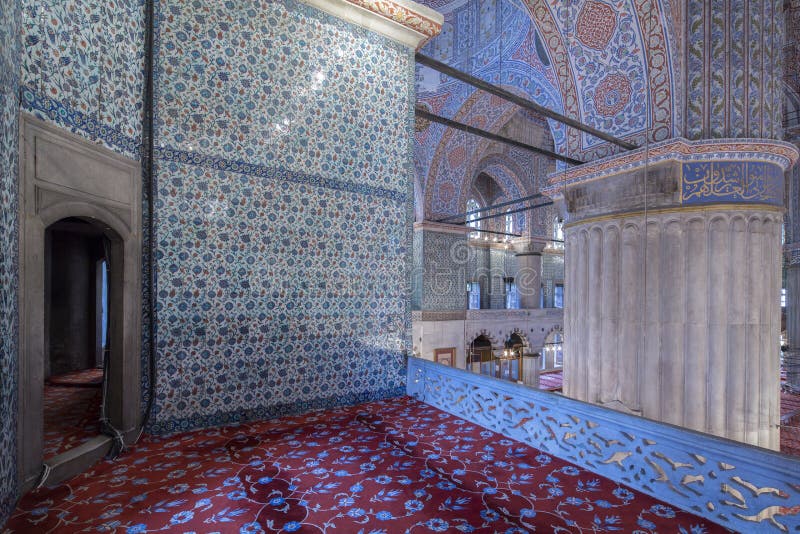 View of Wall Tiles in Blue Mosque, Istanbul Stock Image - Image of ...