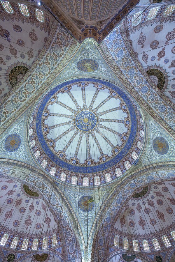 Internal View of Blue Mosque, Sultanahmet, Istanbul Stock Photo - Image ...