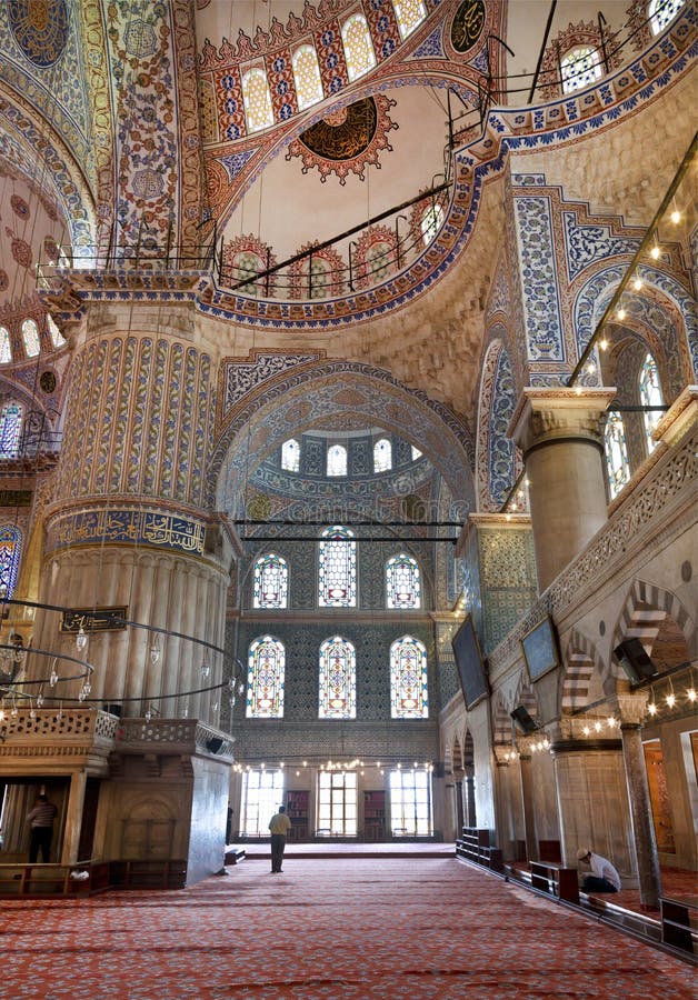 Internal View of Blue Mosque, Sultanahmet Editorial Photo - Image of ...