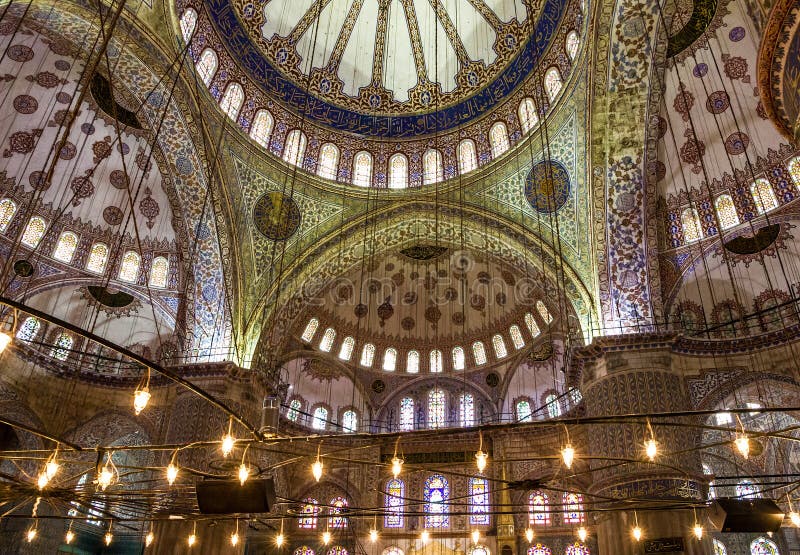 Internal View of Blue Mosque, Sultanahmet, Istanbul, Turkey Editorial ...
