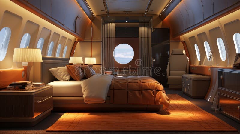 Internal View of a Hotel Room of Flight Stock Illustration ...