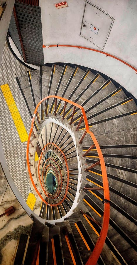 Internal View of the Spiral Staircase Stock Photo - Image of concrete ...