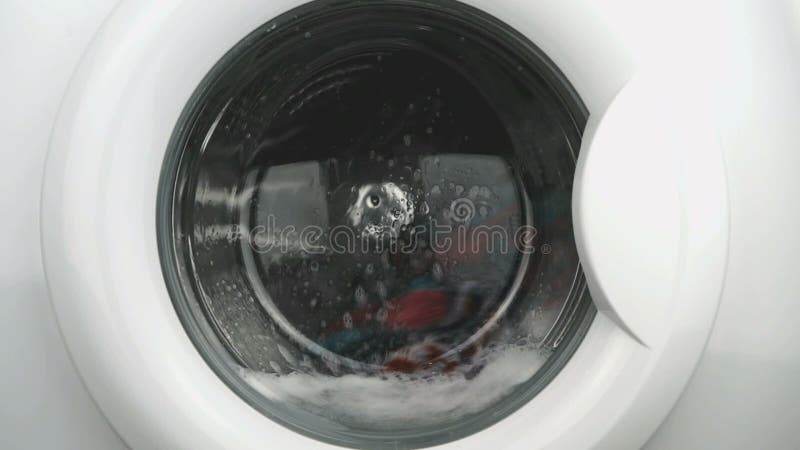 Internal View of a Washing Machine Drum. Close-up Stock Video - Video ...
