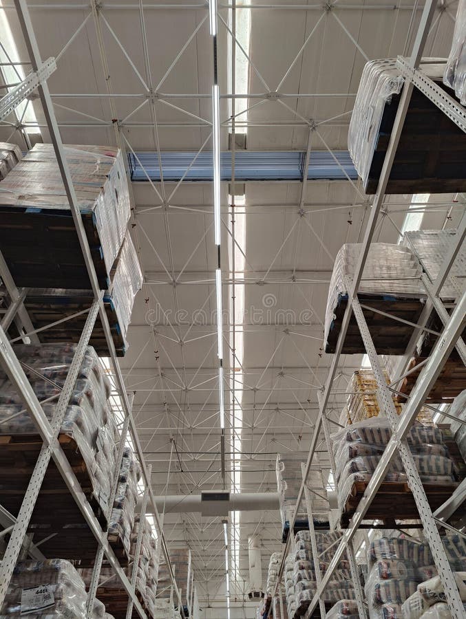 Internal Warehouse Structure Stock Image - Image of scene, inventory ...