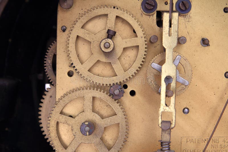 Clock Internal Operation Mechanism Stock Image - Image of structure ...