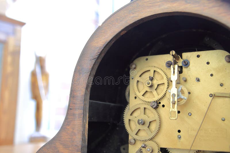 Brass Chime Hammers in an Antique Clock Stock Photo - Image of metal ...