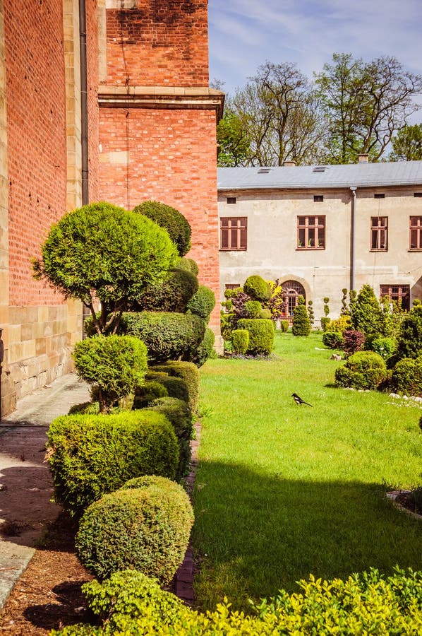 Internal Yard of an Ancient Building Stock Photo - Image of park ...