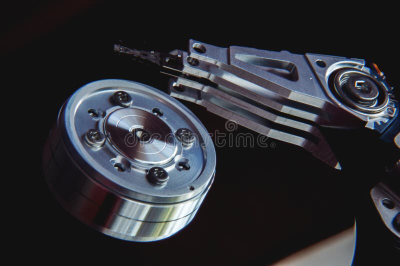 Internals of a Harddisk HDD Stock Photo - Image of harddisk, computer ...