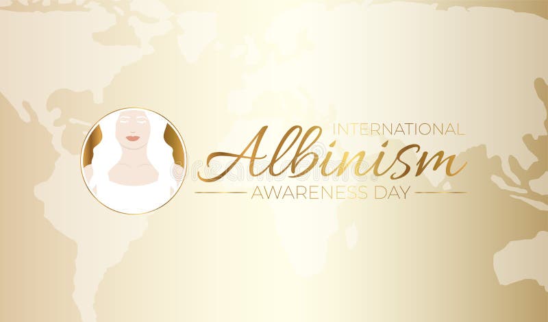 International Albinism Awareness Day Illustration Design with World Map ...