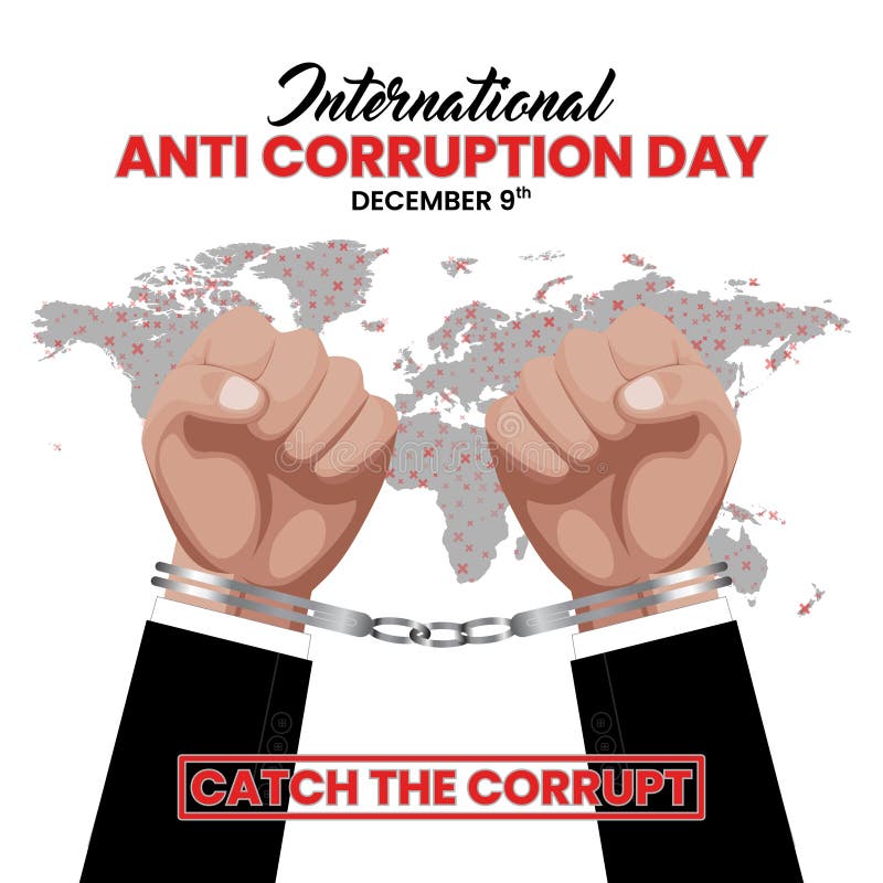 International Anti Corruption Day Banner with a Hand Punch for Fighting ...