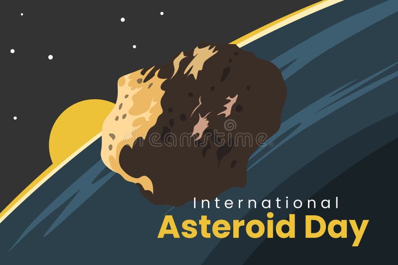 International Asteroid Day Poster Stock Vector - Illustration of ...